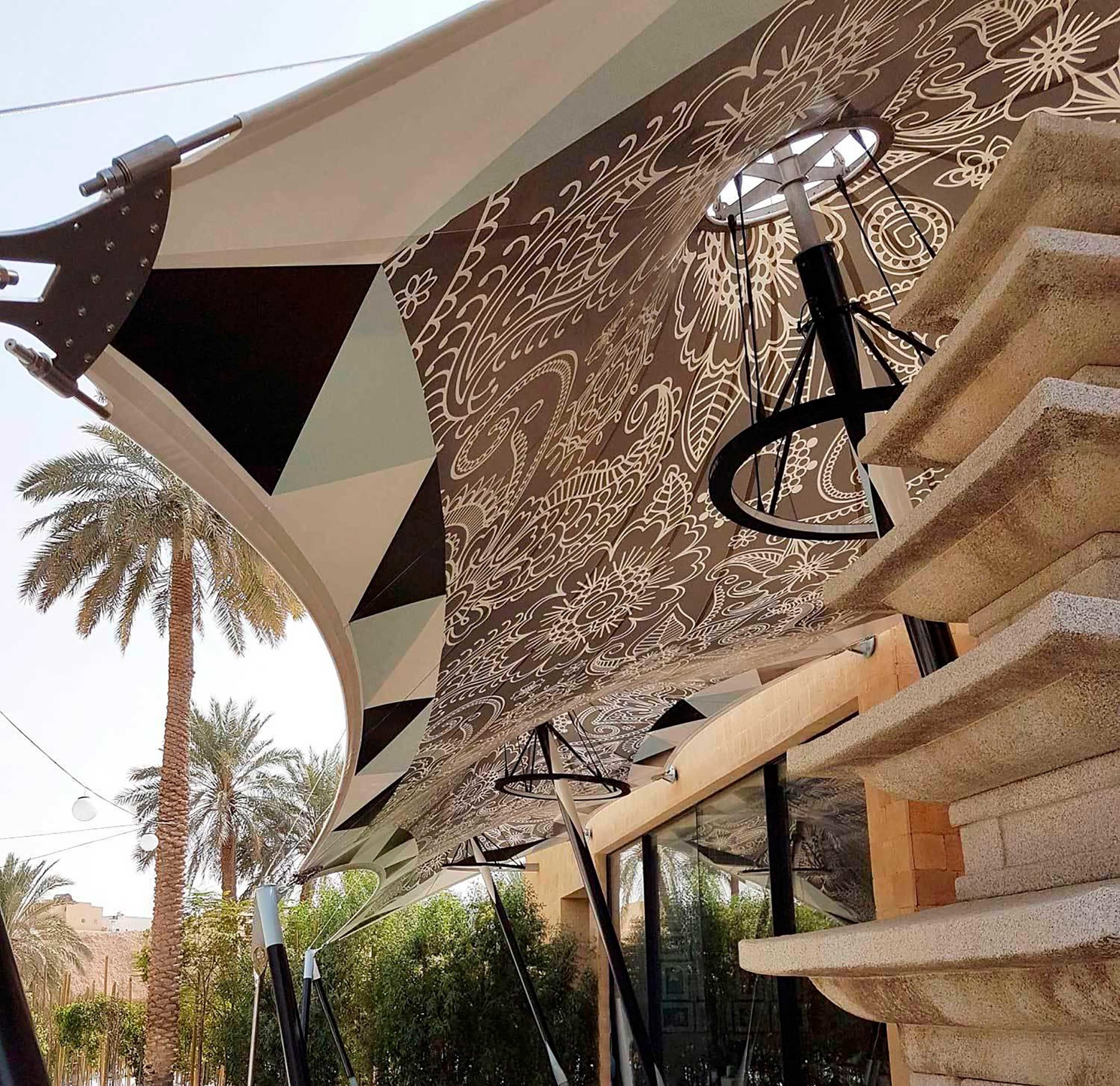 tension structures with patterns | Shade FLA